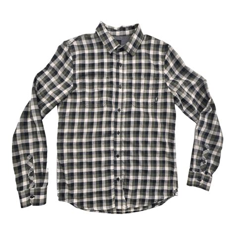 Vans Mens Plaid Flannel Tailored Fit Button Down Shi Gem
