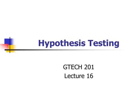 PPT Hypothesis Testing PowerPoint Presentation Free Download ID 782491