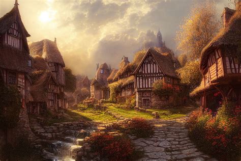 Medieval Fantasy Village 64 By Grimwalds On Deviantart