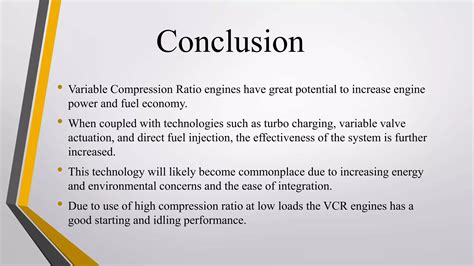 Variable Compression Ratio Engine Pptx