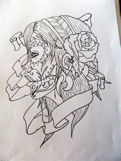 Sugar Skull Girl By Avengedginge On Deviantart