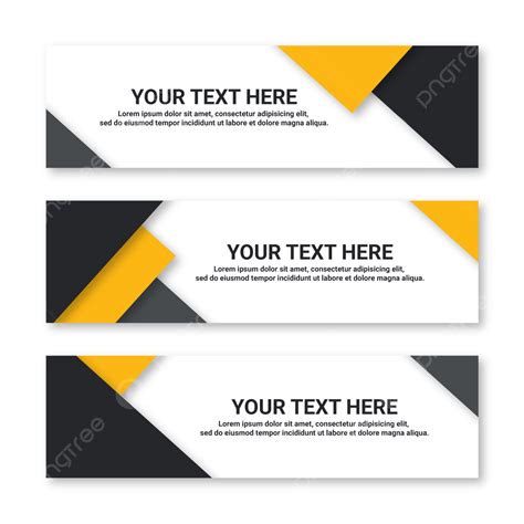 Set Of Modern Web Banner Vector Illustration Banners Web Header PNG And Vector With