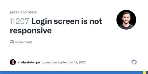 Login Screen Is Not Responsive · Issue 207 · Pezzolabspezzo · Github