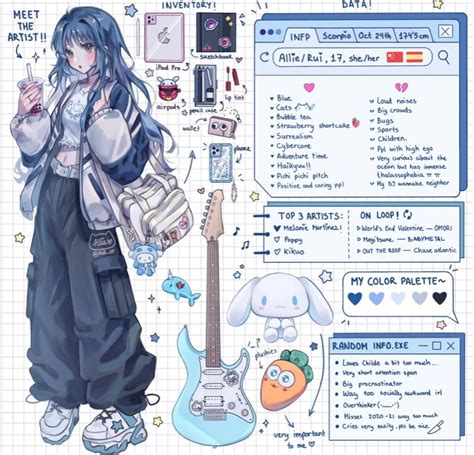 Dnd 5e Character Sheet Full Colour Blue Background Printable Download For Dungeons And Dragons