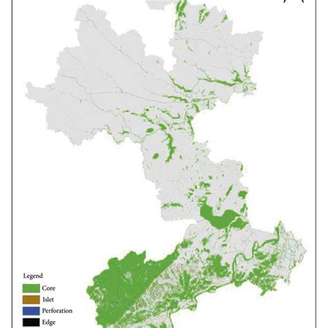 Distribution Of Mspa Landscape Types Current Situation Download