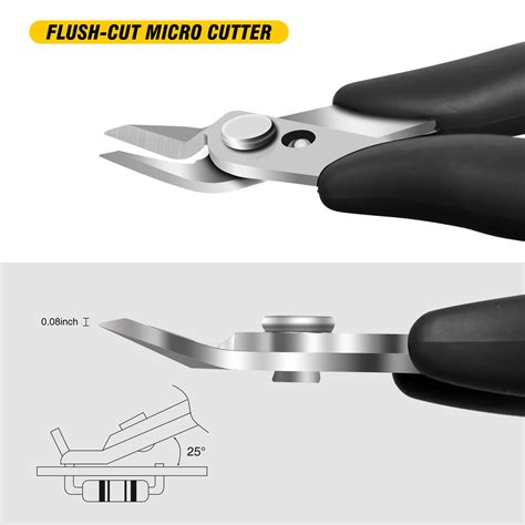 2 Pack Stainless Steel Micro Wire Cutters Precision