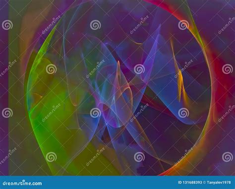 Abstract Digital Fractal Galaxy Decorative Science Pattern Style Disco