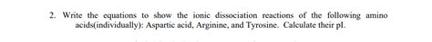 Solved 2 Write The Equations To Show The Ionic Dissociation