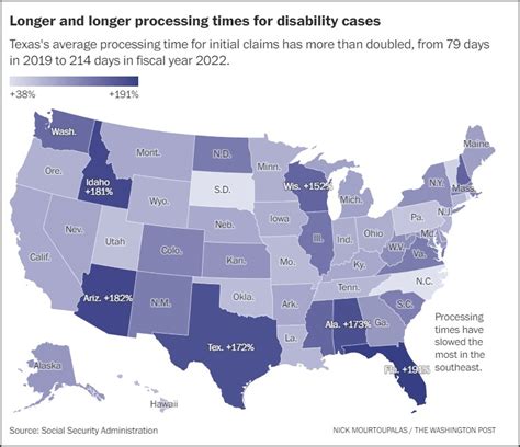 Map Of The Day Disability Processing Times Bacons Rebellion
