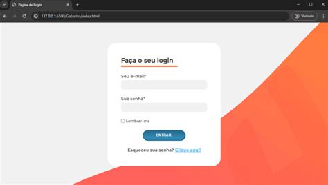 Formulário De Login Em Html E Css Criando Seu Projeto