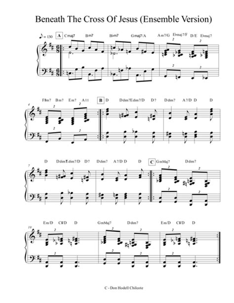 Beneath The Cross Of Jesus Ensemble Version By Don Hodell Chilcote