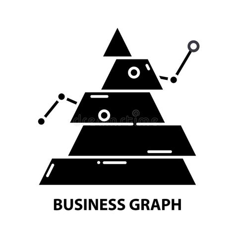 Business Graph Icon Black Vector Sign With Editable Strokes Concept Illustration Stock