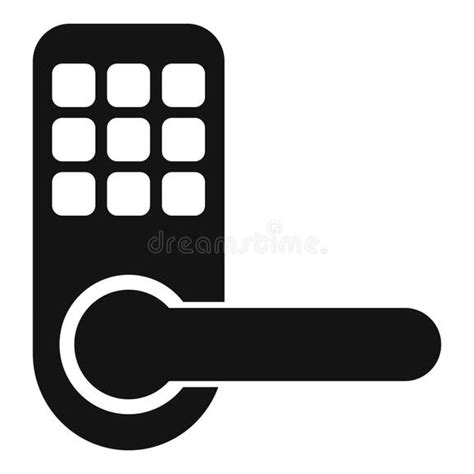 Door Padlock Icon Simple Vector Cipher Data Stock Vector