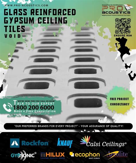 Void Glass Reinforced Gypsum Ceiling Tile At ₹ 55sq Ft Acoustical