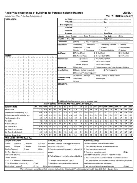 Fema Forms Pdf Column Beam Structure