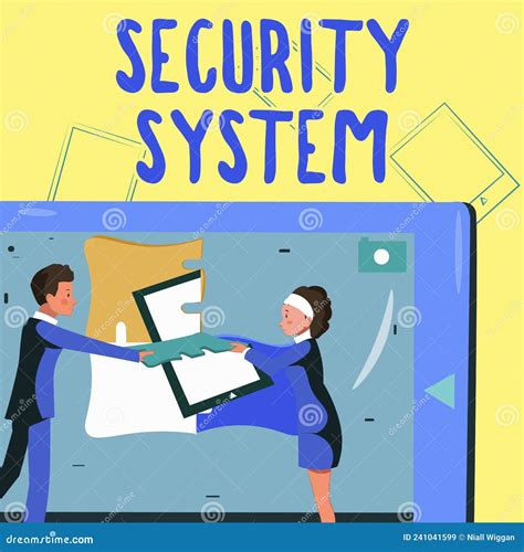 Hand Writing Sign Security System Conceptual Photo System Designed To Detect Intrusion Or