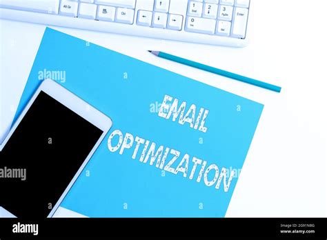 Conceptual Display Email Optimization Word Written On Email Marketer