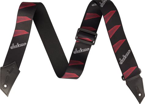 Jackson Headstock Pattern Strap Black Red Cosmo Music