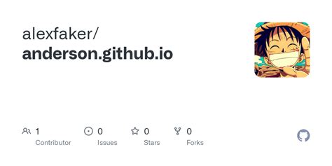 GitHub Alexfaker Anderson Github Io