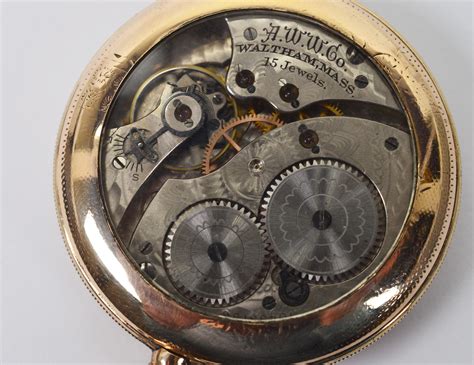 Antique American Waltham Watch Co Circa 1901 Brass Pocket Watch W Display Back At 1stdibs