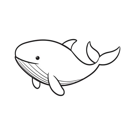 Whale Outline Design Whale Clipart Cute Whale Illustration In Black
