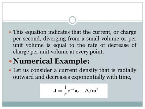 Current Current Density Equation Of Continuity Pptx