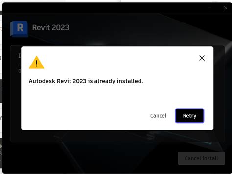 Solved Revit Already Installed Autodesk Community