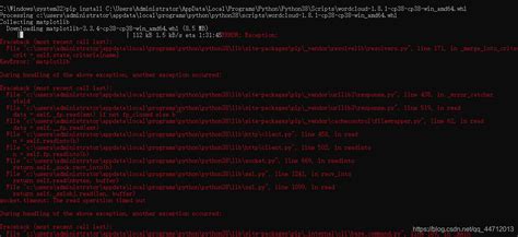 基于python的wordcloud安装方法内含升级pip、安装matplotlib包的方法pyhton升级wordcloud Csdn博客