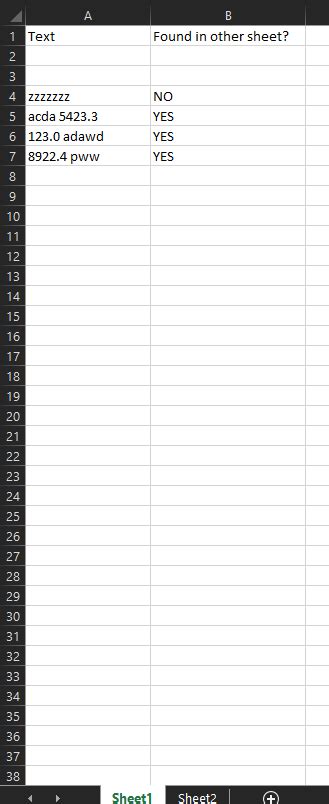 How To Check If Text In One Cell Appears In Another Sheet Rexcel