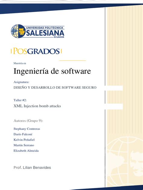 Grupo9 Taller2 Xml Injection Bomb Attacks Pdf