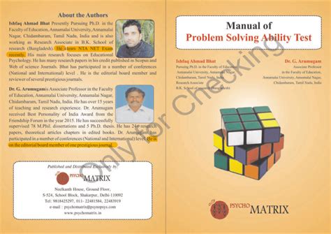 Pdf Problem Solving Ability Test Psat