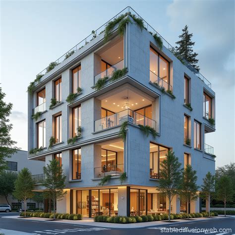 Building Design Concept Stable Diffusion Online