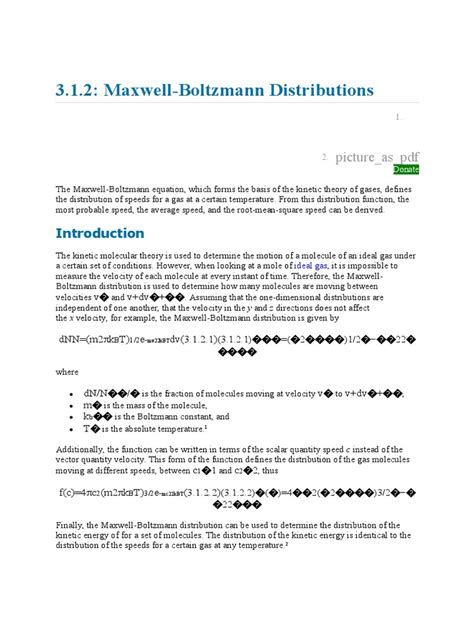 Maxwell Boltzmann Distributions Pdf