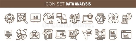 Data Analysis Icon Set Stock Illustrations 61411 Data Analysis Icon Set Stock Illustrations