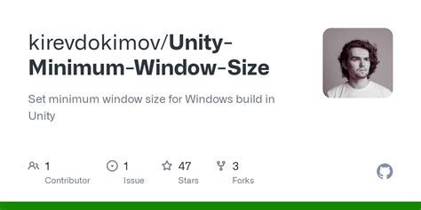 Github Kirevdokimovunity Minimum Window Size Set Minimum Window