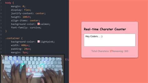 Asmr Programming Real Time Character Counter No Talking Youtube