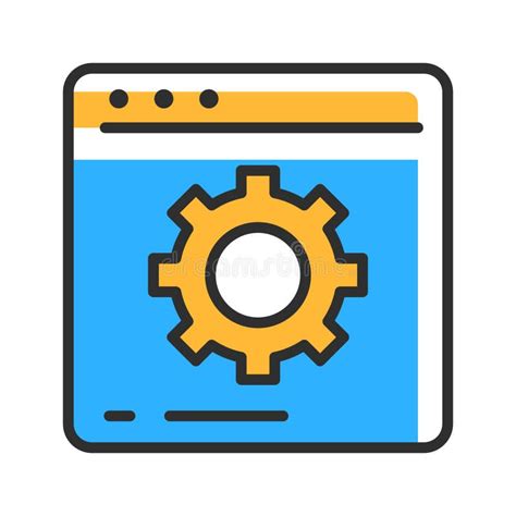 Web Page Setting Line Icon User Setting Symbol Stock Illustration Illustration Of Contact
