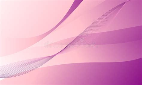 Purple Pink Lines Wave Curves Soft Gradient With White Abstract Background Stock Vector