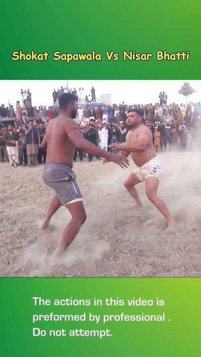 Shokat Sapawala Vs Nisar Bhatti Open Kabaddi At Pajiyan Youtubeshorts