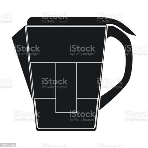 필터 카트리지 아이콘이 흰색 배경에 고립 된 블랙 스타일에서 물 주전자 물 여과 시스템 기호 주식 벡터 일러스트 레이 션 0명에 대한 스톡 벡터 아트 및 기타 이미지