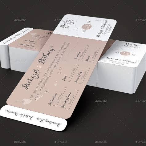 Pink Boarding Pass Invite Template