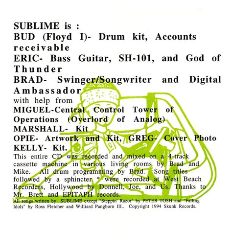 Release Robbin The Hood” By Sublime Cover Art Musicbrainz