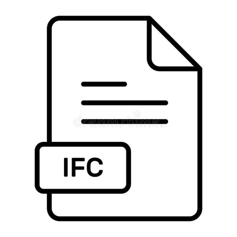 An Amazing Vector Icon Of Ifc File Editable Design Stock Vector Illustration Of Document