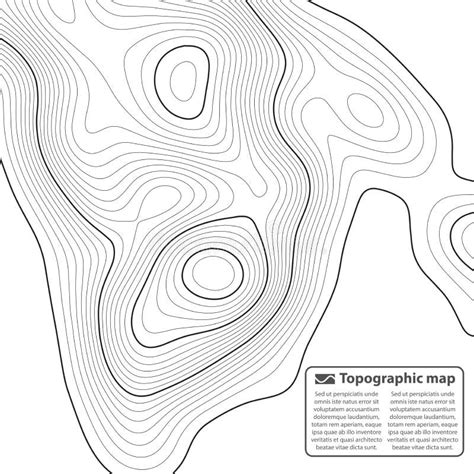 Topographic Map Background Grid Map Contour Vector Illustration Stock Illustration