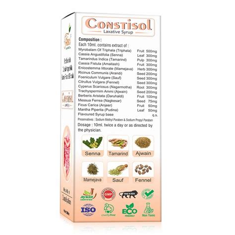 Constisol Constipation Syrup Packaging Size 200ml At ₹ 210bottle In