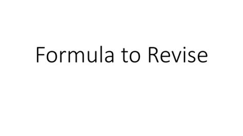 Formula Flashcards Teaching Resources