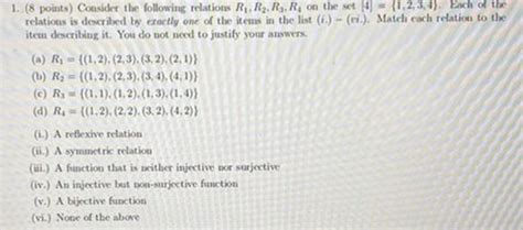 Solved 1 8 Points Consider The Following Relations R Ry