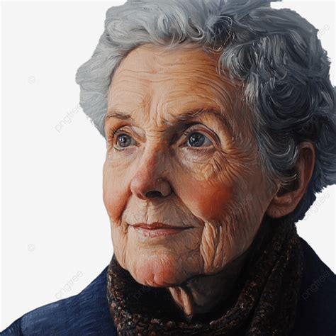 나이든 여자의 초상화 미술 회화 초상화 할머니 Png 일러스트 및 이미지 에 대한 무료 다운로드 Pngtree