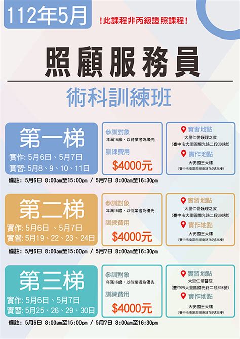 112年度 第八期照服員術科訓練 5月平日班