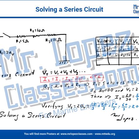 Poster Solving Series And Parallel Circuits Mr Lopez Classes